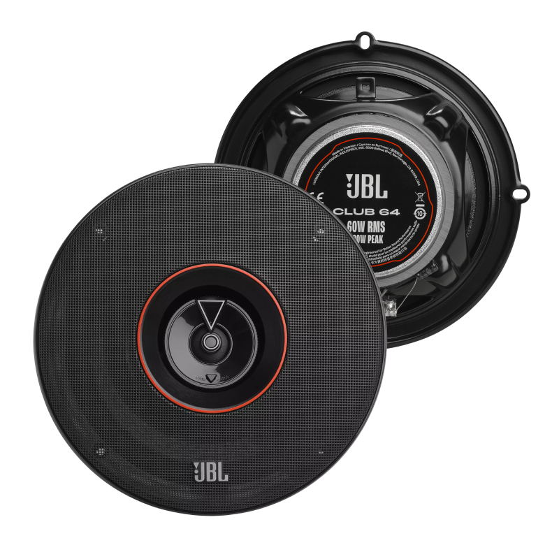 JBL CLUB 64 CLUB Series 6.5” 180W Peak Power Handling 3 Ohms 2-way Car Speakers | OnlineCarStereo